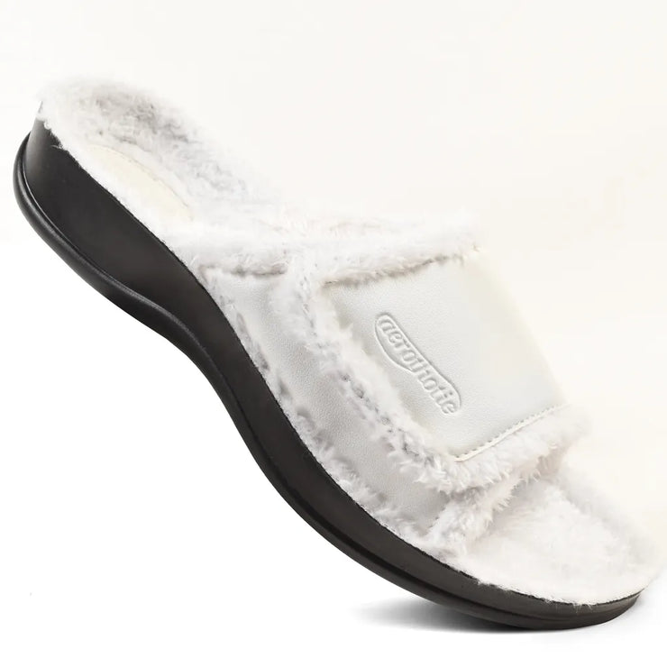 Hadley Women's Slippers-Cozy Faux Fur & Adjustable Fit – Aerothotic