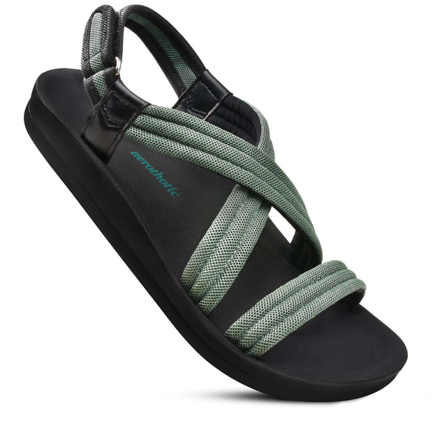 Arch Support Green Slingback Sandals For Women – Tagged "APMA APPROVED ...